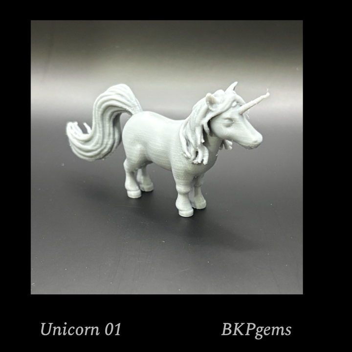 3D Printable Unicorn 01 by BKPgems